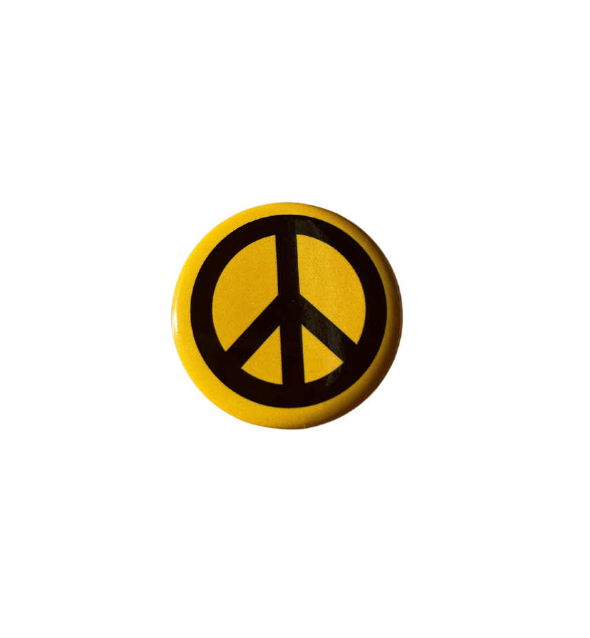 Yellow & Black CND Badge – Campaign for Nuclear Disarmament